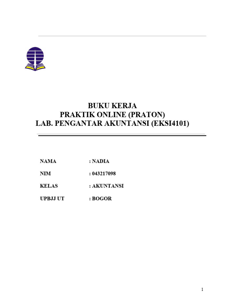 Tugas 8 Lab Pengantar Akuntansi | PDF
