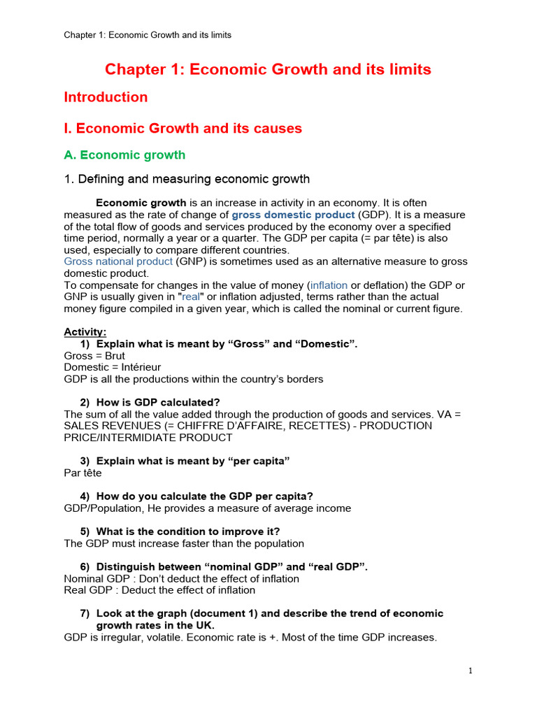 Economic Growth and Its Limits | PDF | Gross Domestic Product ...