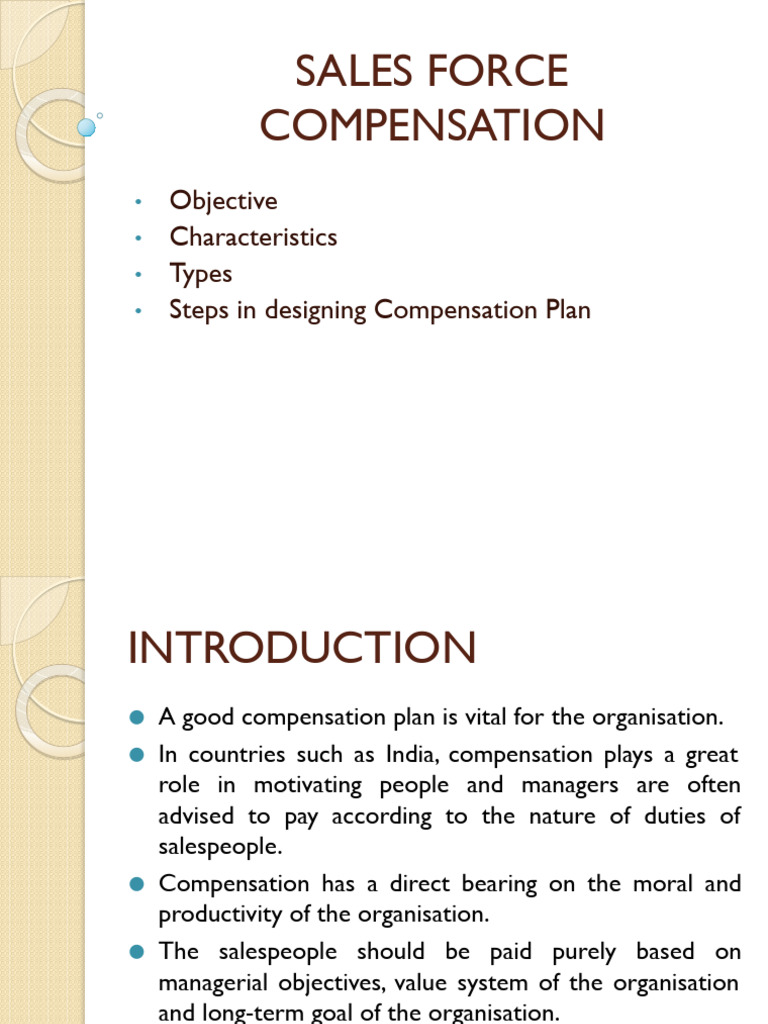 Sales Force Compensation | PDF | Salary | Sales Sales Force Compensation | PDF | Salary | Sales