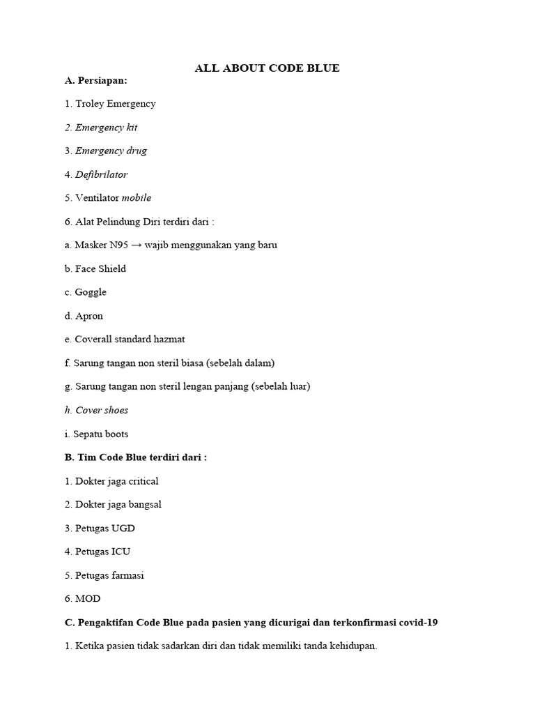 All About Code Blue | PDF