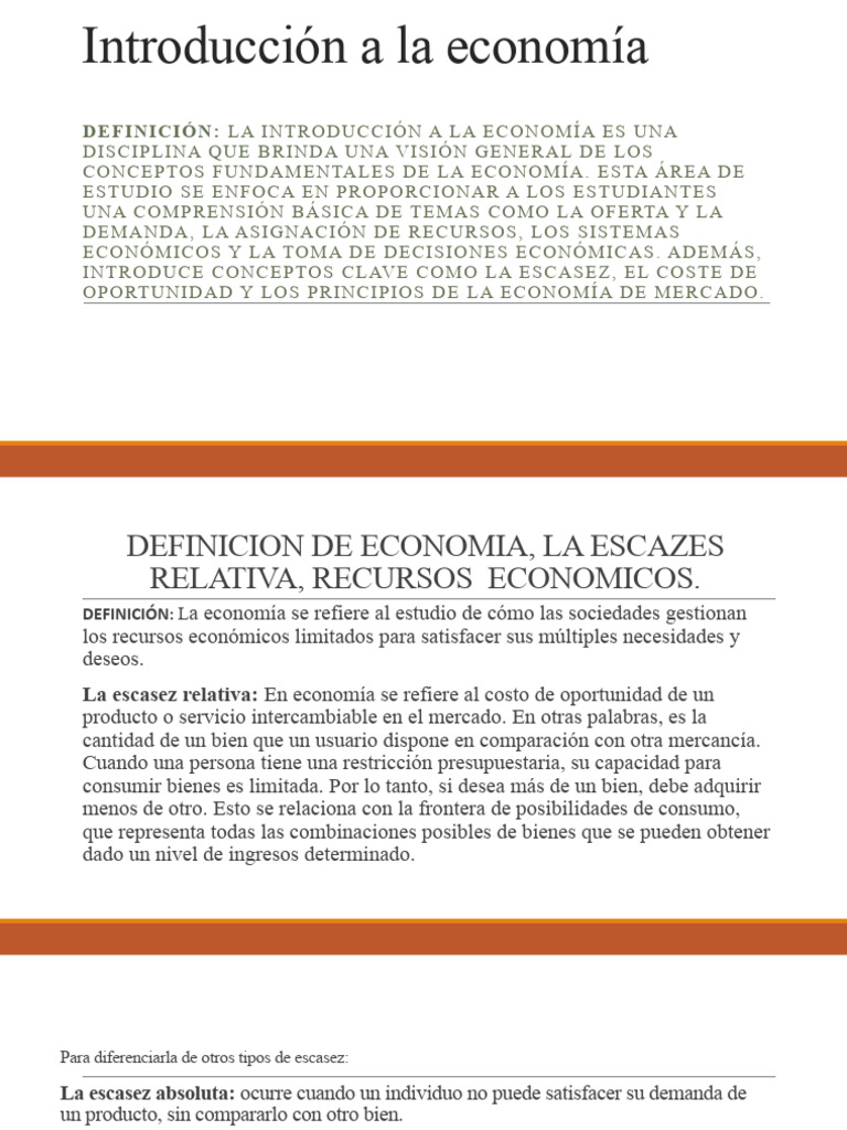 Introduccion de La Economia | PDF | Bienes | Business