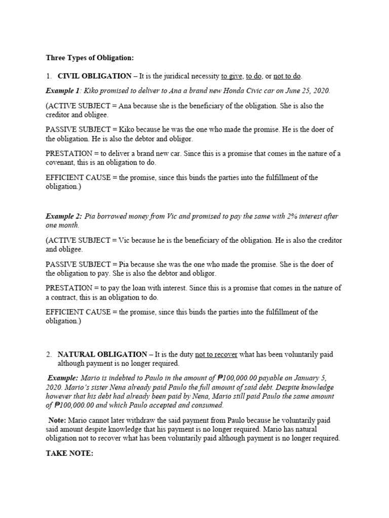 Three Types of Obligation | PDF | Conscience | Debt