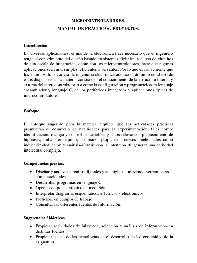 Guia de Practicas - Unidad 2 - Microcontroladores | PDF | Conversor ...