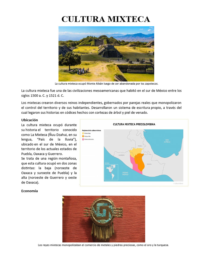 Cultura Mixteca: Historia y Características | PDF | Mesoamérica
