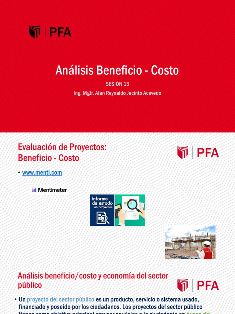 Sesión 13 Beneficio Costo | PDF | Ciencias económicas | Economias