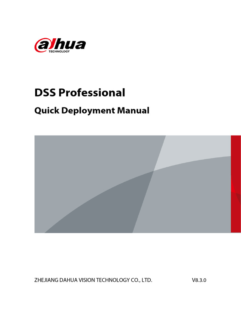 DSS Professional Quick Deployment Manual V8.3.0 20230905 | PDF | Computer Network | World Wide Web