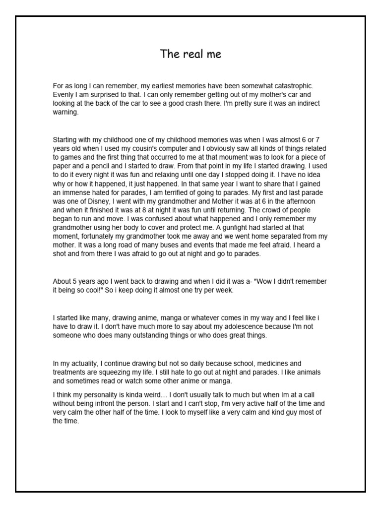 The Real Me | PDF | Poetry