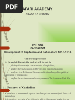 History Grade 12 Unit 1 Final | PDF | Capitalism | German Empire