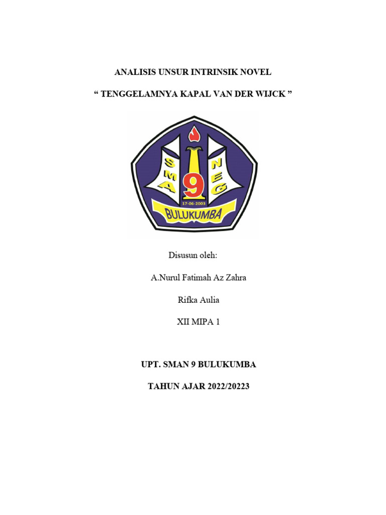 Analisis Unsur Intrinsik Novel | PDF