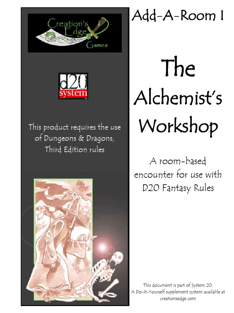 d20 Creation's Edge Games Add-A-Room I - The Alchemist's Workshop | Download Free PDF | D20 ...