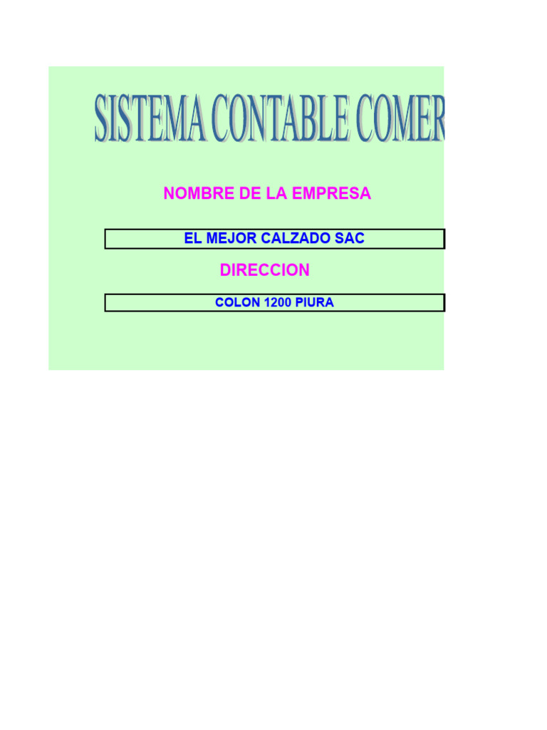 Sistema Contable - Excel | PDF | Contabilidad | Impuestos
