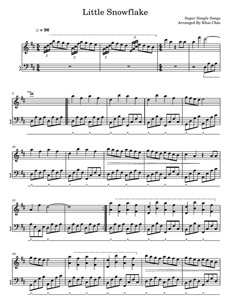 Little Snowflake Nursery Rhyme | PDF