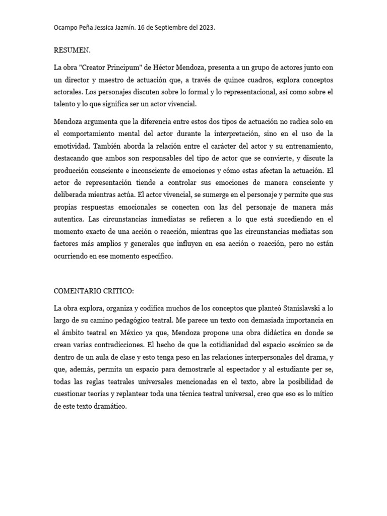 Creator Principium Jjop | PDF | Actor | Interino