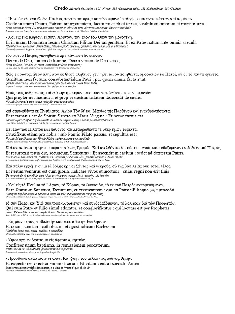 Credo in unum Deum | PDF