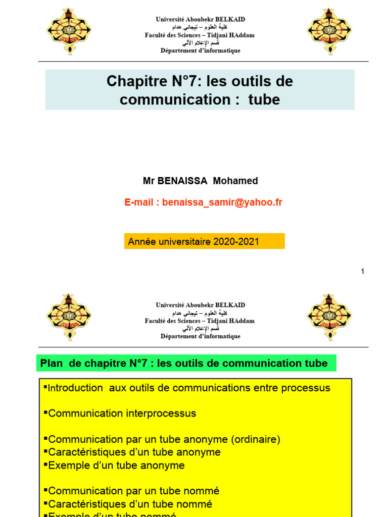 Chapitre7 Système Dexploitation 2 Pdf La Communication Logiciel