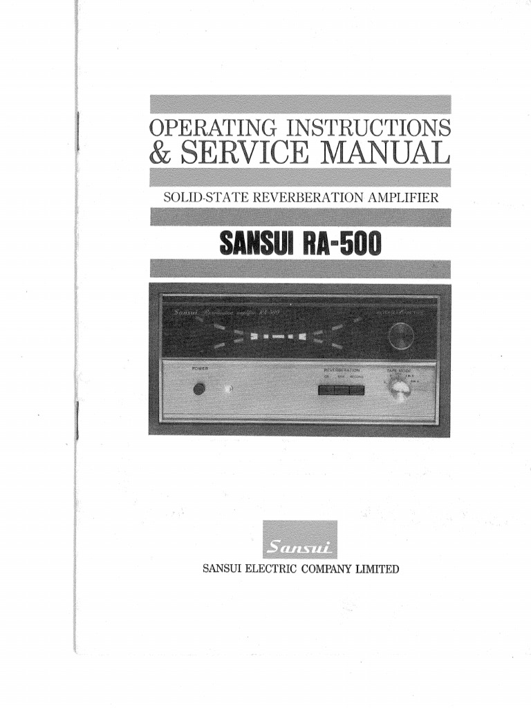 Sansui Ra500 Owner Service Manual 472142 | PDF