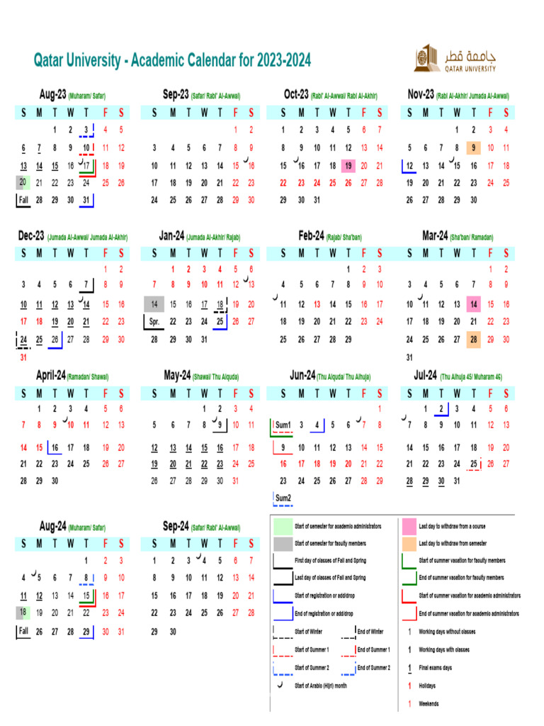 Academic Calendar 2023 2024 en | PDF | Educational Institutions ...