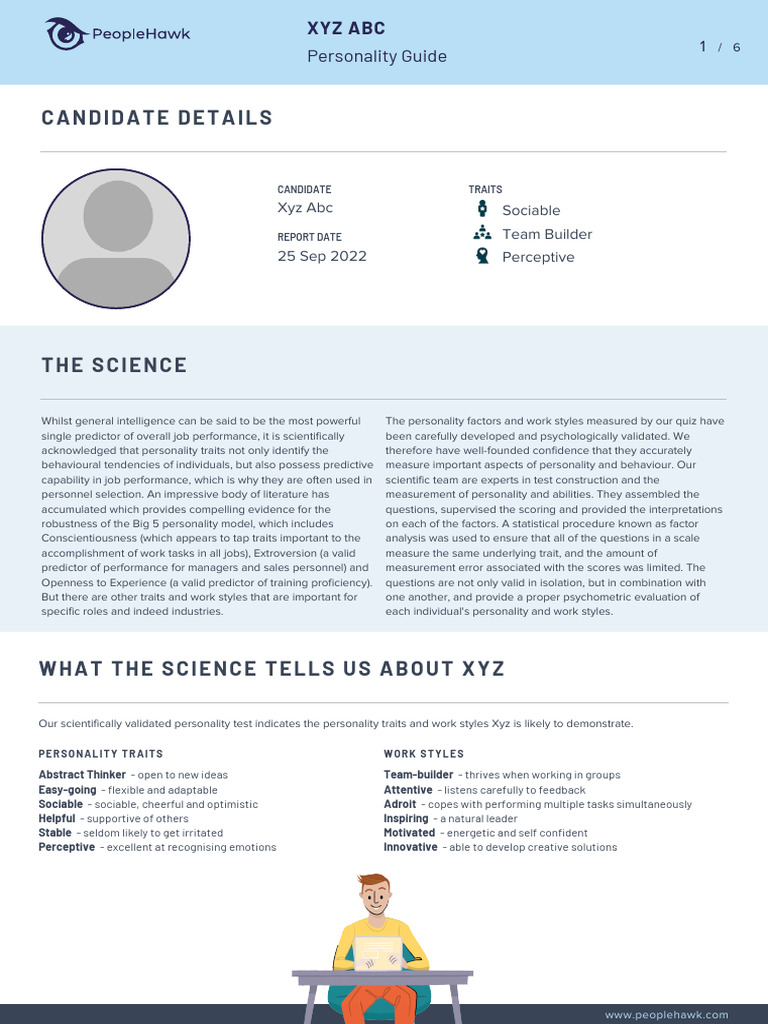 Xyz Abc - Personality Guide | PDF | Extraversion And Introversion | Scientific Theories