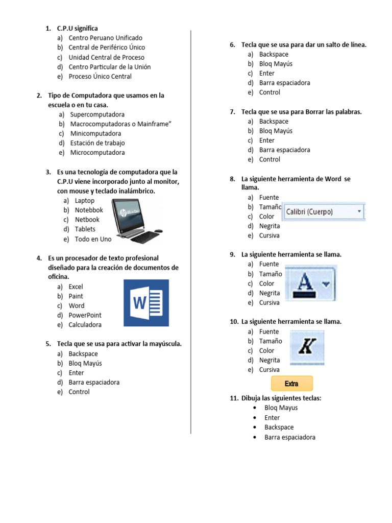Examen de Taller de Tecnologías para Cuarto Grado | PDF | Trabajo de ... Examen de Taller de Tecnologías para Cuarto Grado | PDF | Trabajo de ...