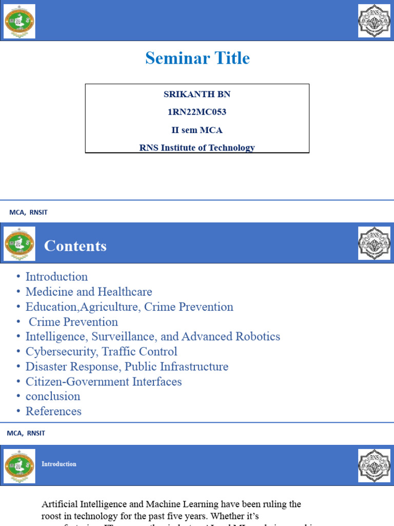 Seminar PPT Template | PDF | Artificial Intelligence | Intelligence (AI ...