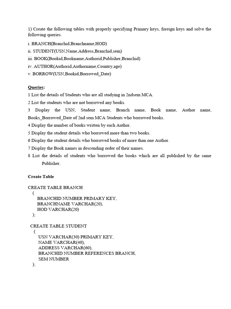22mcal27 Dbms Lab Pdf Relational Database Databases