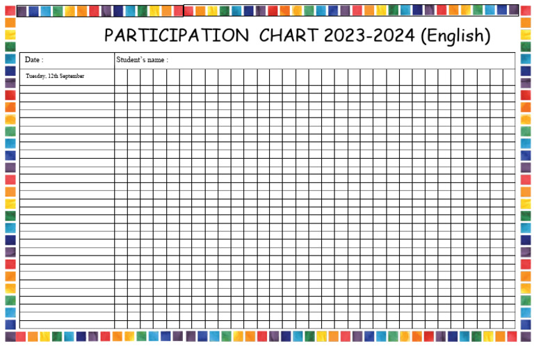 Participation Chart English | PDF