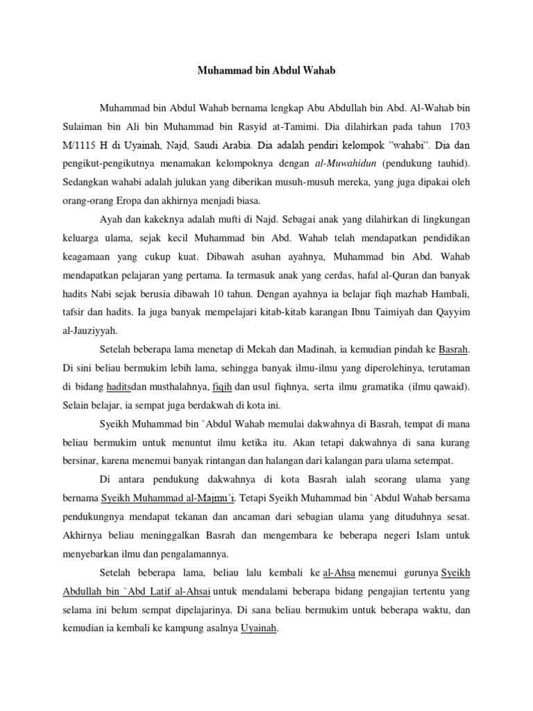 2b. Muhammad Bin Abdul Wahab | PDF