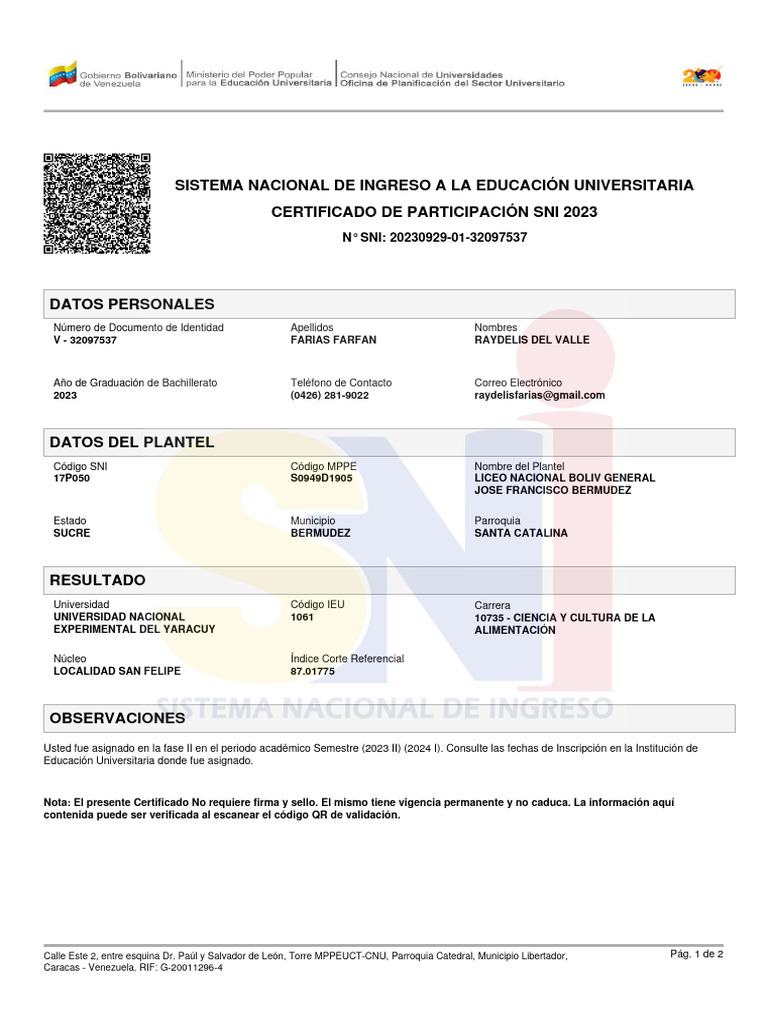 Certificado Participacion | PDF | Venezuela