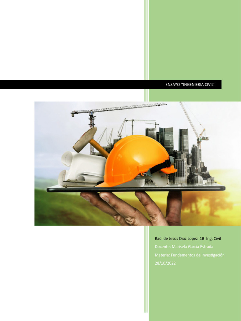 ENSAYO DE LA INGENIERIA CIVIL | PDF | Ingeniería | Ingeniero civil
