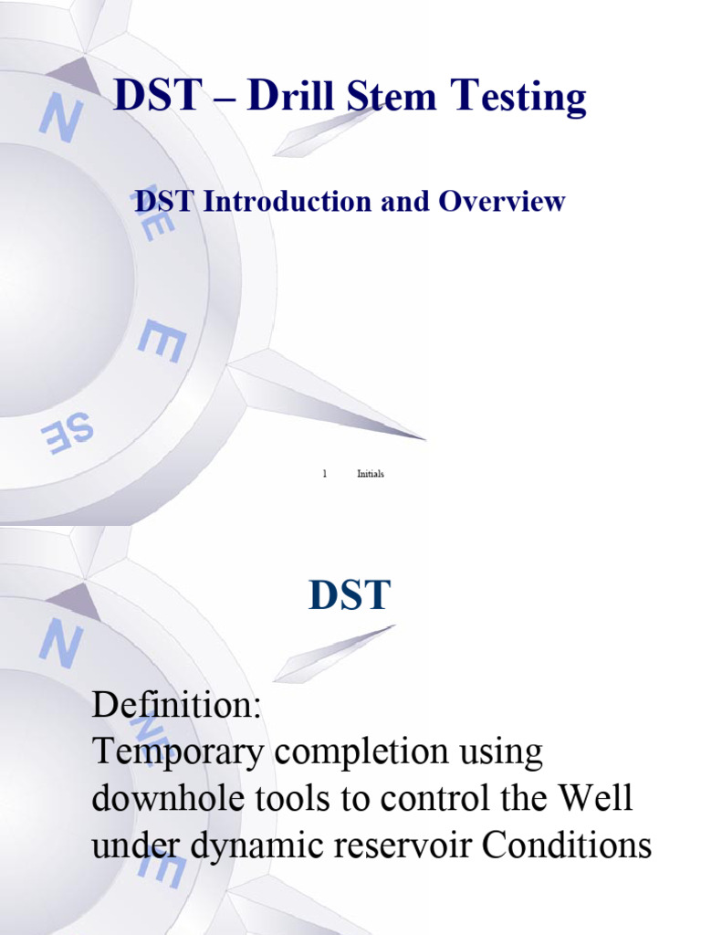 DST D T: - Rill Stem Esting | PDF | Petroleum Reservoir | Pressure