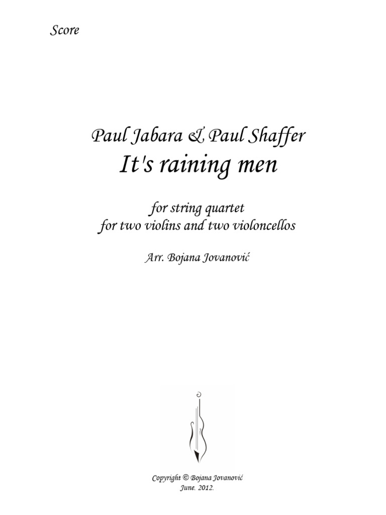 Its Raining Men Score | PDF