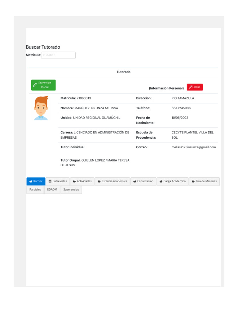 Sistema Integral. de Tutorías | PDF
