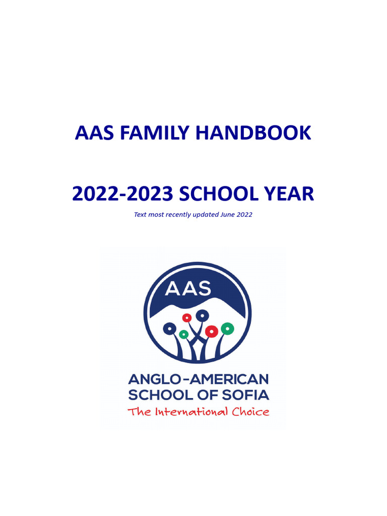 AAS Family Handbook 2022 2023 | PDF | Educational Assessment | Teachers