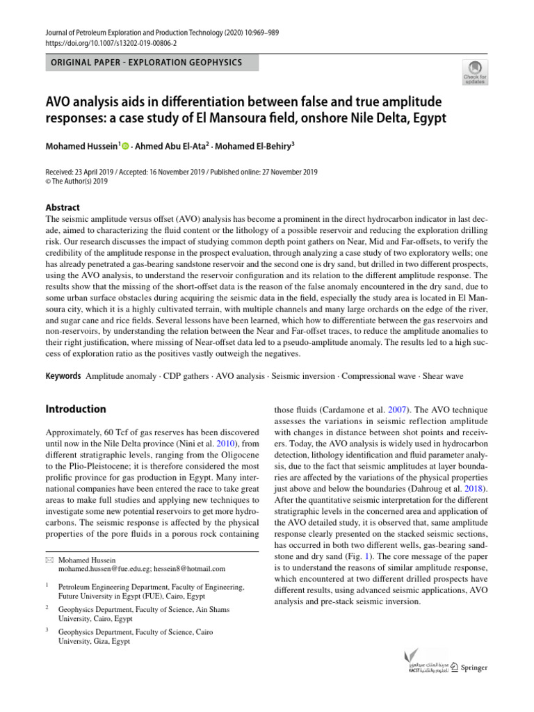Avo Papers | PDF | Geology | Applied And Interdisciplinary Physics