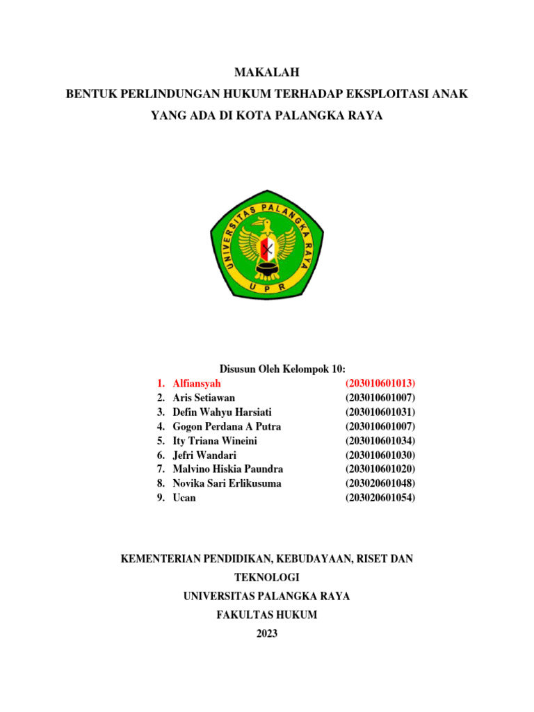 Makalah Hukum Perlindungan Anak (Final Revisi) | PDF