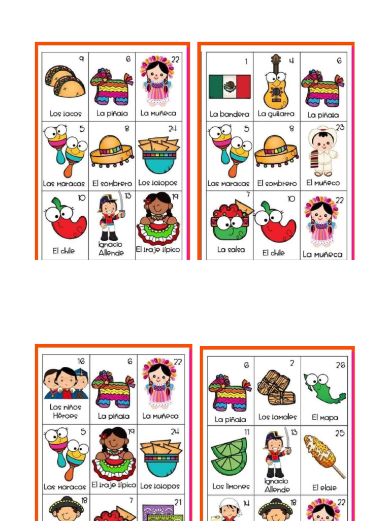 Loteria Dia de La Independencia | PDF