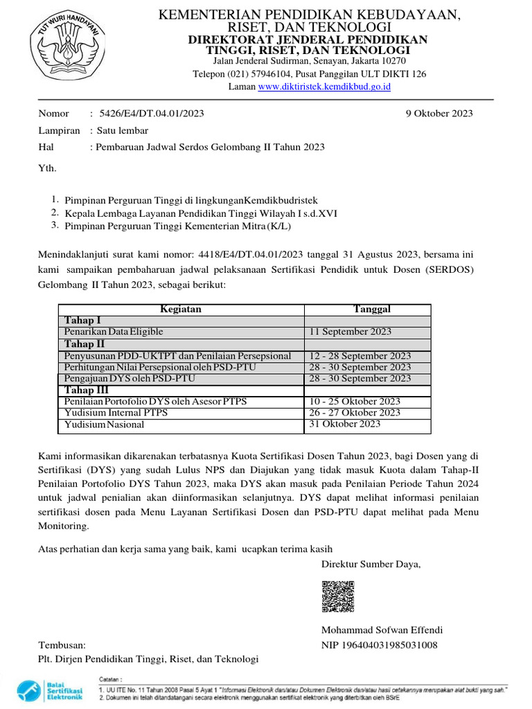 Pemberitahuan Keterbatasan Kuota Dan Pembaruan-Jadwal-Ser | PDF | Bisnis | Seni