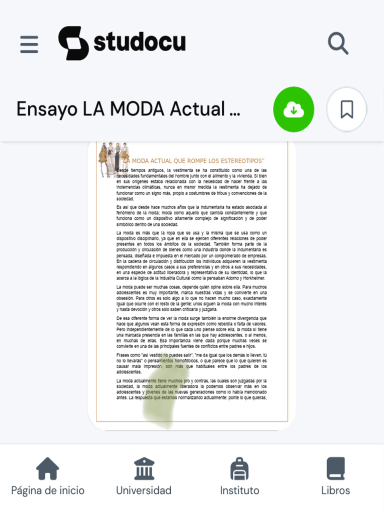 Ensayo La Moda Actual Que Rompe Los Estereotipos Establecidos - Colegio ...