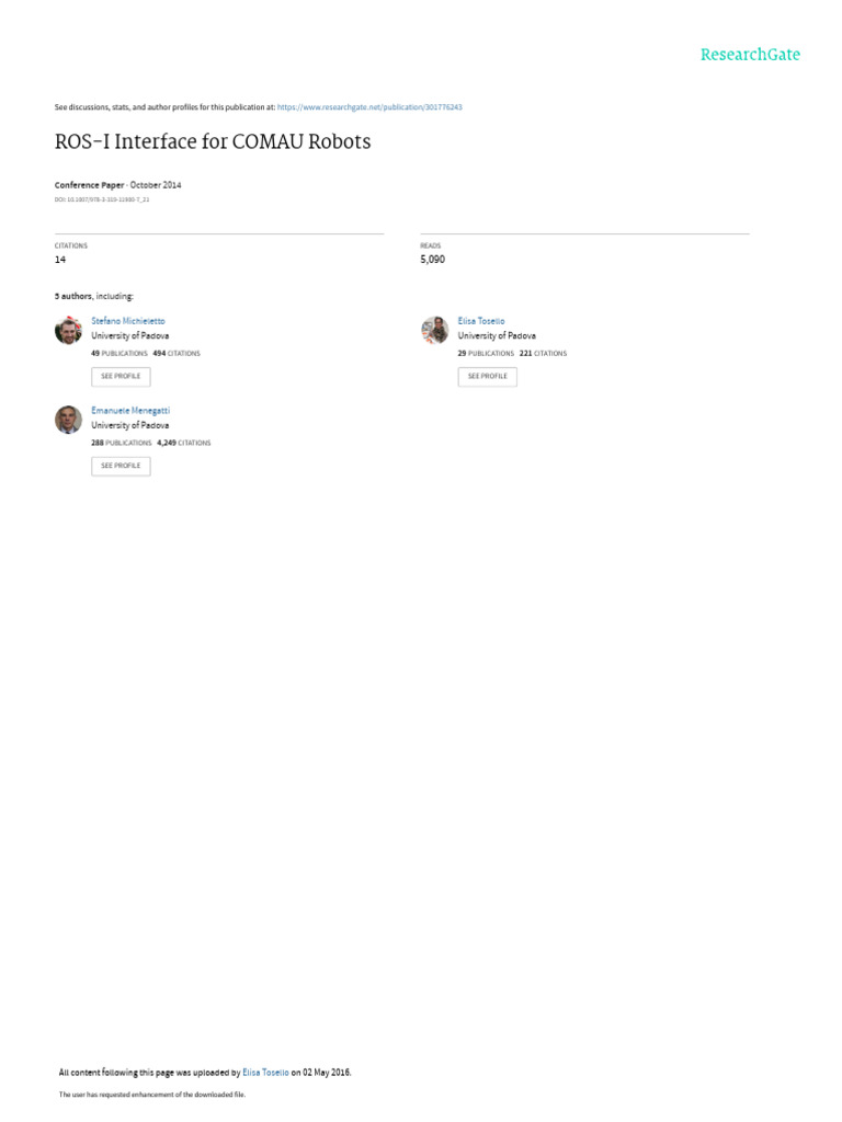 2014 SIMPAR Comau | PDF | Simulation | Robot