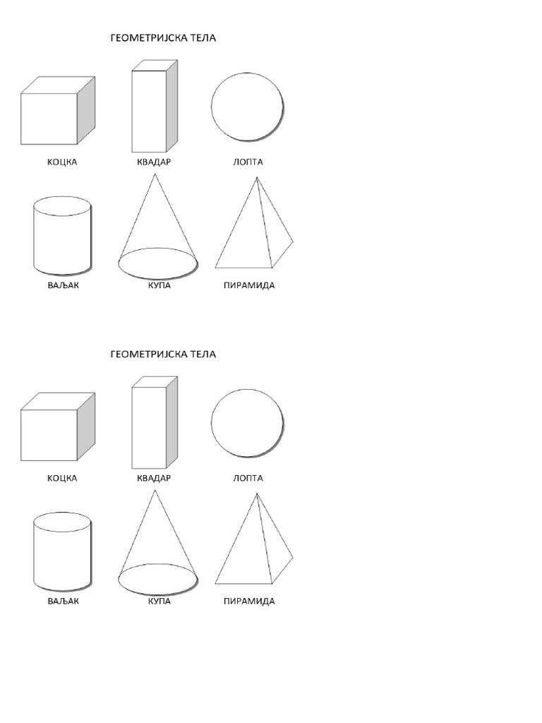 Geometrijska tela | PDF