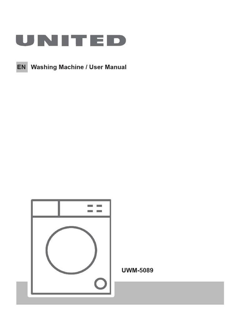 Washing Machine User Manual EN UWM-5089 | PDF | Washing Machine | Ac ...
