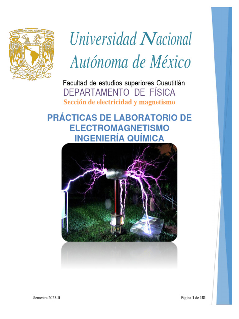 Manual de Practicas de ELECTROMAGNETISMO (1) | PDF | Electromagnetismo | Electricidad