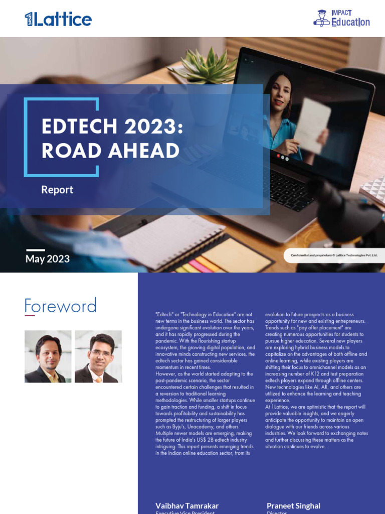 Edtech 2023 Road Ahead Pgalabs | PDF | Educational Technology | Learning