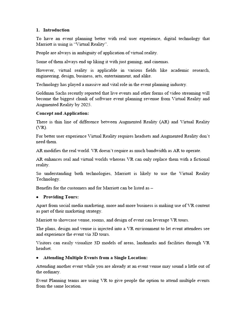 Emerging Technologies IOT, Augmented Reality, Virtual Reality | PDF ...