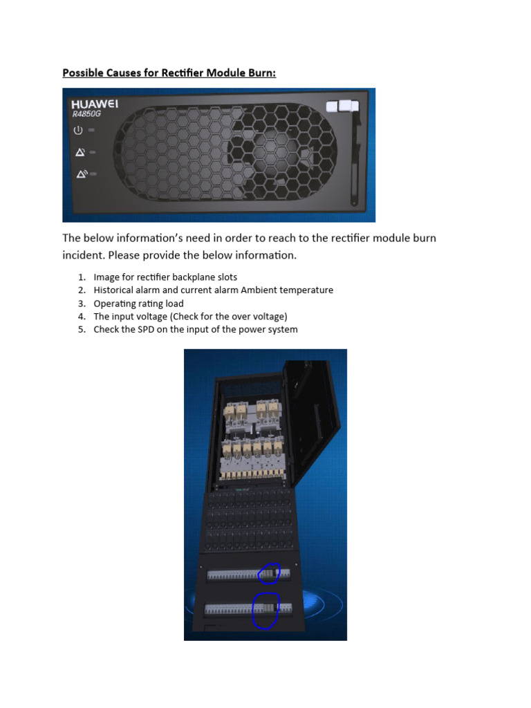 Possible Causes For Rectifier Module Burn | PDF | Science & Mathematics ...