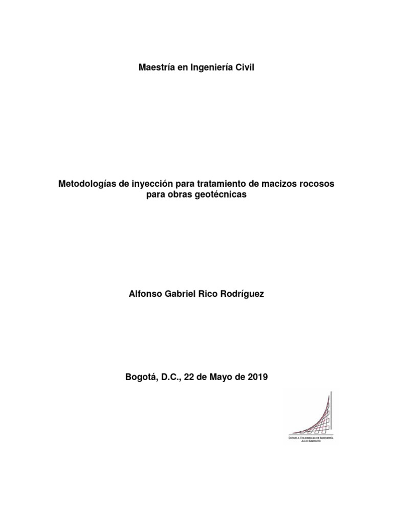 Rico Rodríguez, Alfonso Gabriel-2019 | PDF | Roca (geología) | Ingeniería