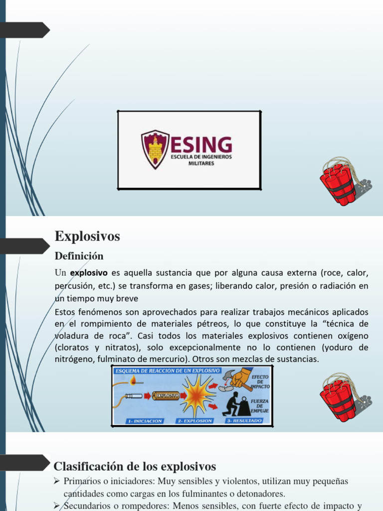 Explosivos 1 INTRO Semana 1 | PDF | Ciencias fisicas | Materiales