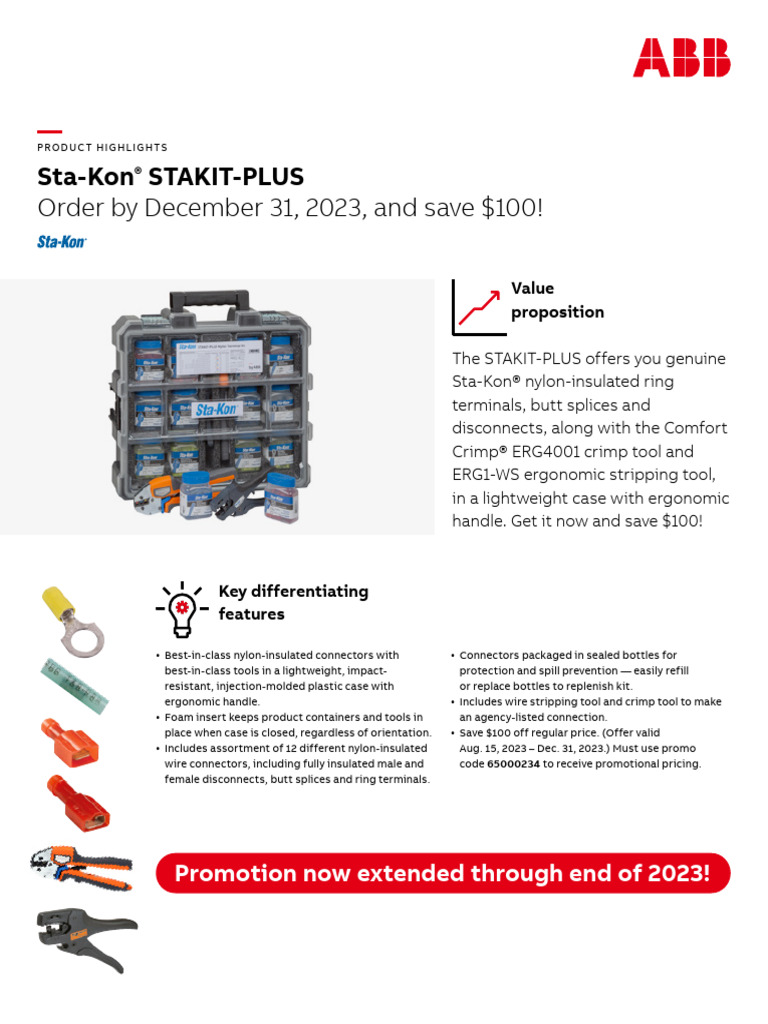 7tkk001687 Promo Sta-Kon Stakit-Plus Flyer DGT | PDF | Electrical ...
