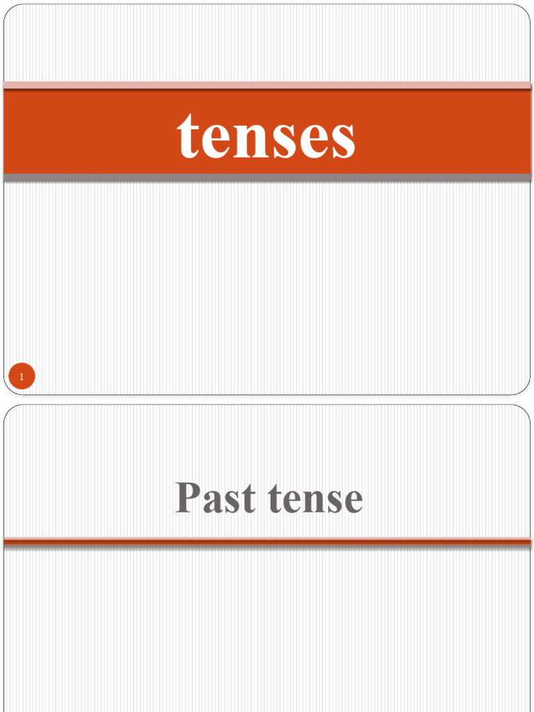 Past Tense | PDF | Verb | Linguistics