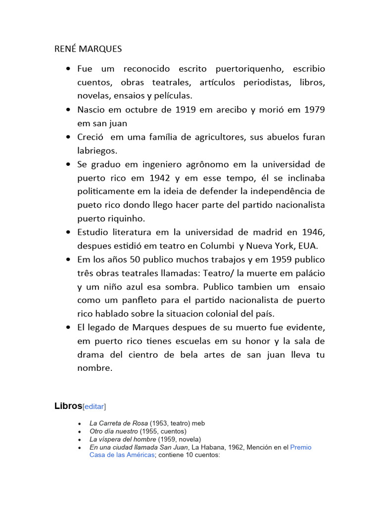 René Marques | PDF | Libros para adolescentes